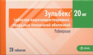Рабепразол Зульбекс 20 мг, 28 шт, таблетки кишечнорастворимые покрытые ...