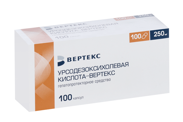 Урсодезоксихолевая кислота-Вертекс, 250 мг, 100 шт, капсулы – купить по ...