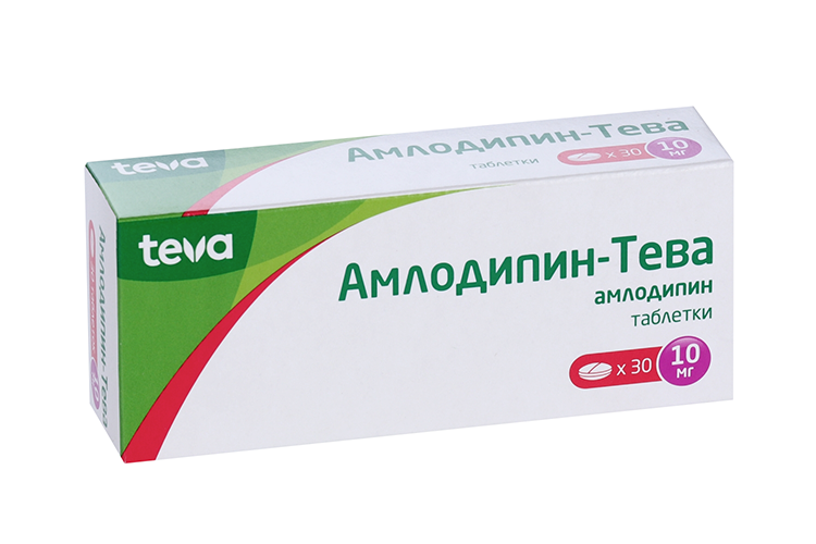 Амлодипин-Тева 10 мг, 30 шт, таблетки – купить по цене 171 руб. в ...