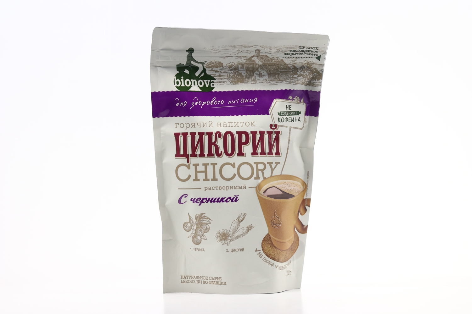 Напиток Bionova Цикорий горячий/растворимый с черникой, 100 г – купить ...